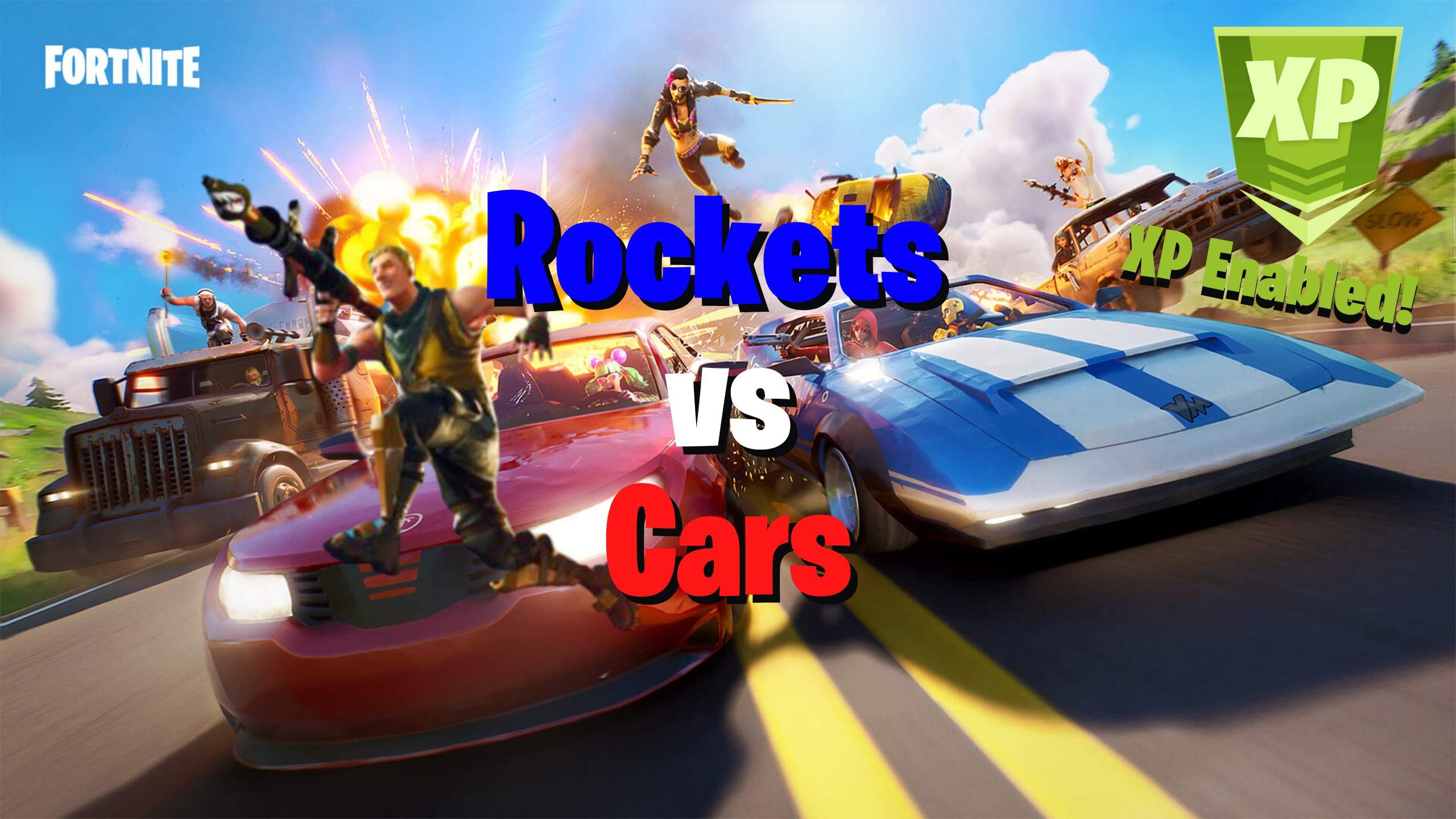 🚀 ROCKETS VS CARS 🏎 - Fortnite Creative Map Code - Dropnite