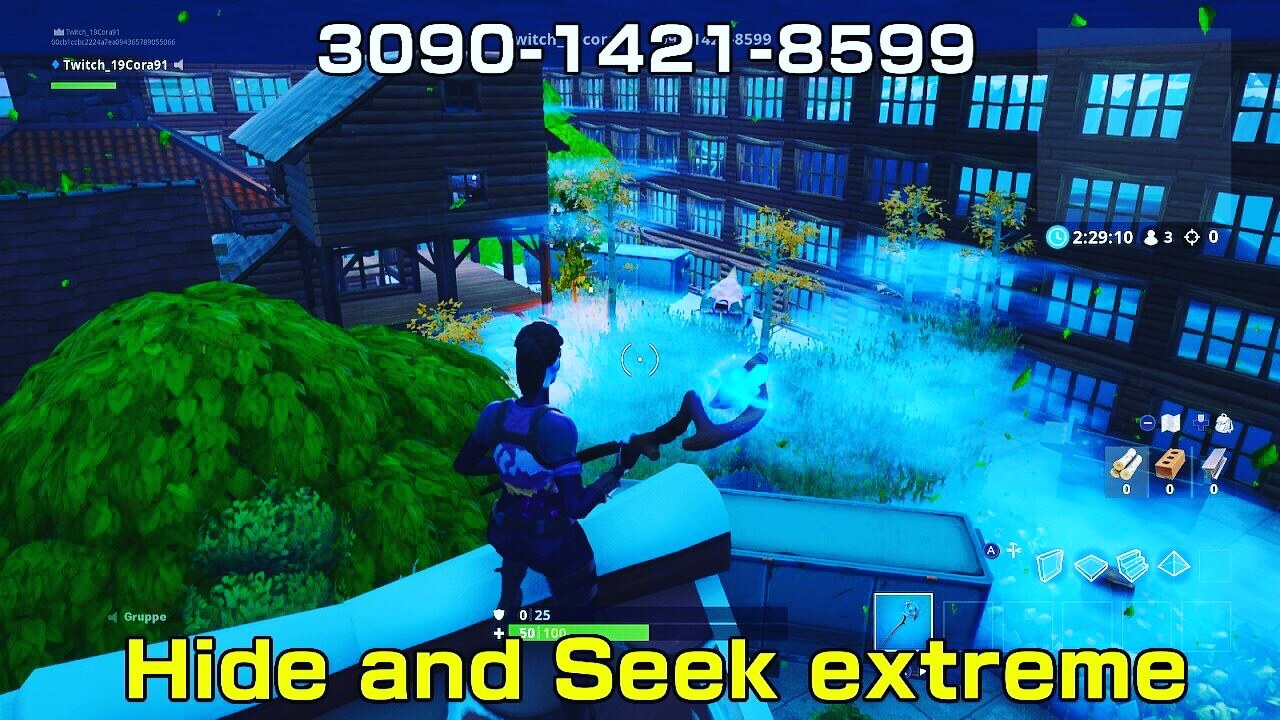 Hide And Seek Extreme Twitchtv19cora91 Fortnite Creative Mini Games And Hide And Seek Map Code 0050